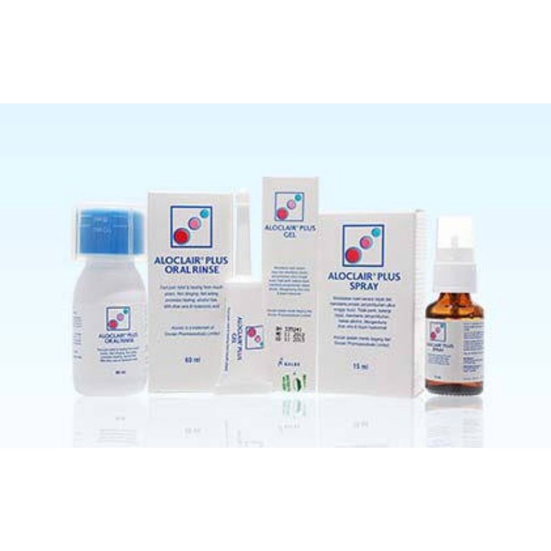 Jual aloclair plus spray 15ml 15 gel 8ml 8 mouthwash 60ml 60 mouth wash ...