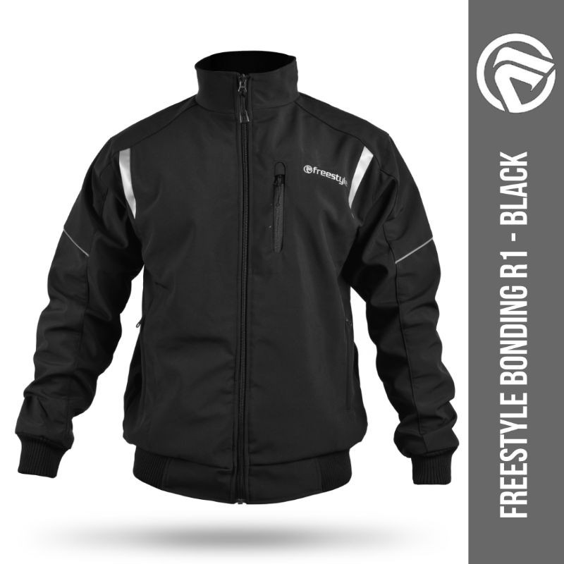 Jual Freestyle Jaket Pria Warna Hitam Anti Air Bahan Bonding Micro ...