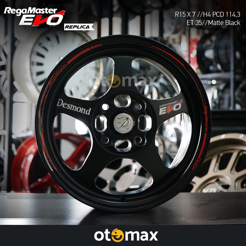 Jual Velg Mobil Regamaster Evo Ring 15 Matt Black | Shopee Indonesia