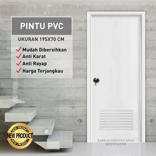 Jual PINTU WC PVC KAMAR MANDI PUTIH MURAH TEBAL KOMPLIT DENGAN KUSEN ...