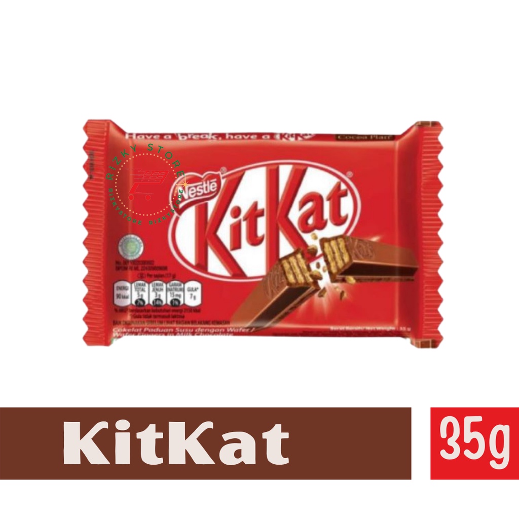 Jual KitKat chocolate 4F 35 Gram / kit kat 2F 17 Gram | Shopee Indonesia