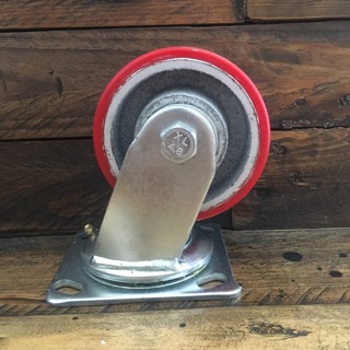 Jual Roda Trolley besi lapis PU ukuran 4 inch hidup | Shopee Indonesia