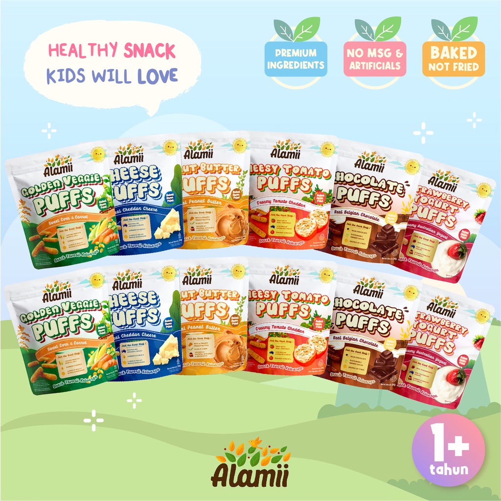 Jual ALAMII PUFFS Snack Sehat BAYI/ ALAMII PUFFS BAYI ALL VARIAN Rasa ...