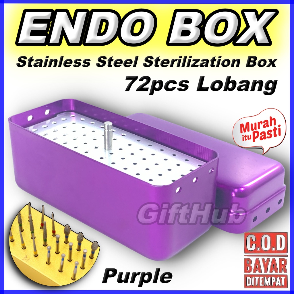 Jual Endo Box Organizer Sterilization Box 72 Lubang Aluminium Auto ...
