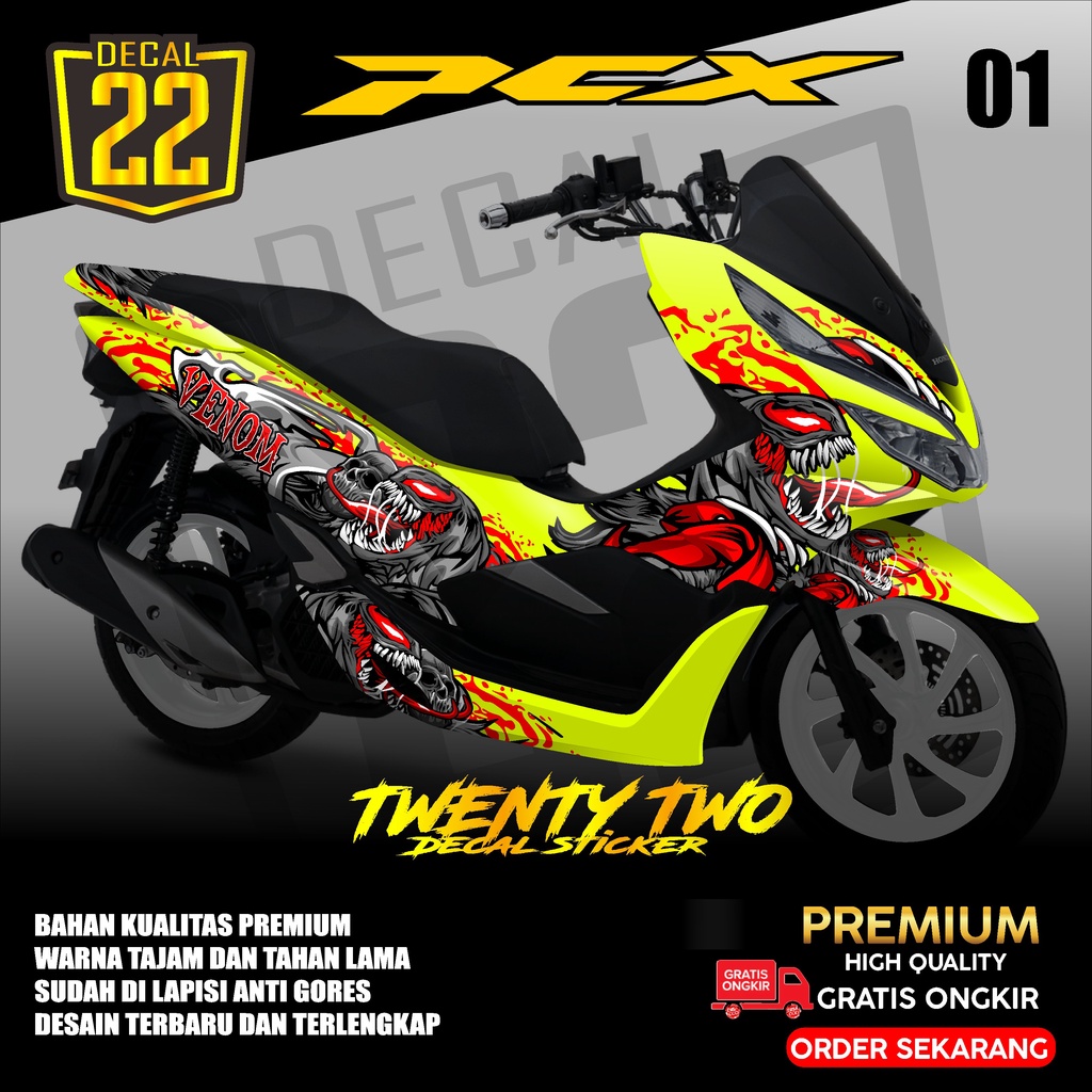 Jual DECALSTIKER PCX 150/PCX LAMA FULL BODY KODE 01 DUA DUA DECAL ...