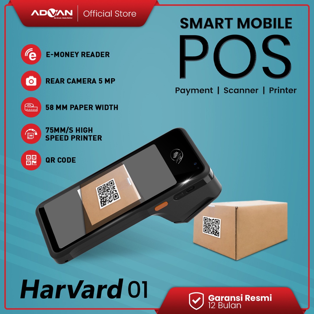 Jual Harvard 01 Smart Mobile Pos Mesin Kasir Advan Garansi Resmi ...