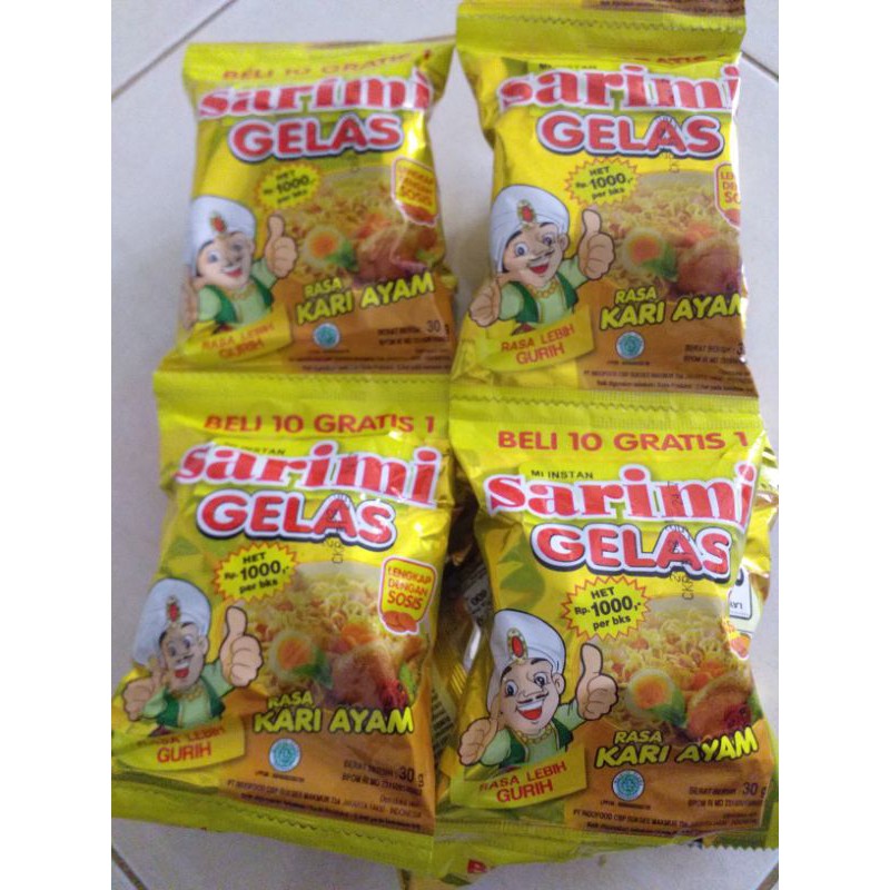 Jual Sarimi gelas rasa kari ayam isi 10+1 @30gr | Shopee Indonesia
