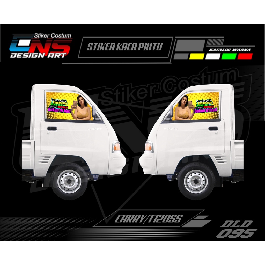 Jual Stiker Kaca Pintu Depan One Way Carry / T120SS Pick Up Sticker ...