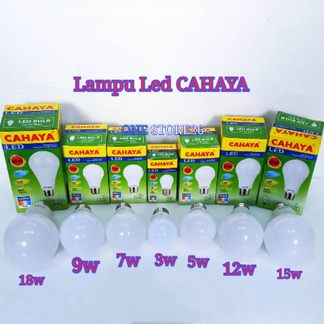 Jual Lampu Led CAHAYA 3W,5W,7W,9W,12W,15W,18W | Shopee Indonesia