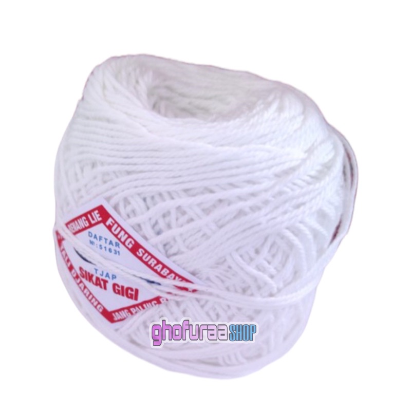Jual Tali benang kasur rami putih d 1 mm per meter tali alternatif ...