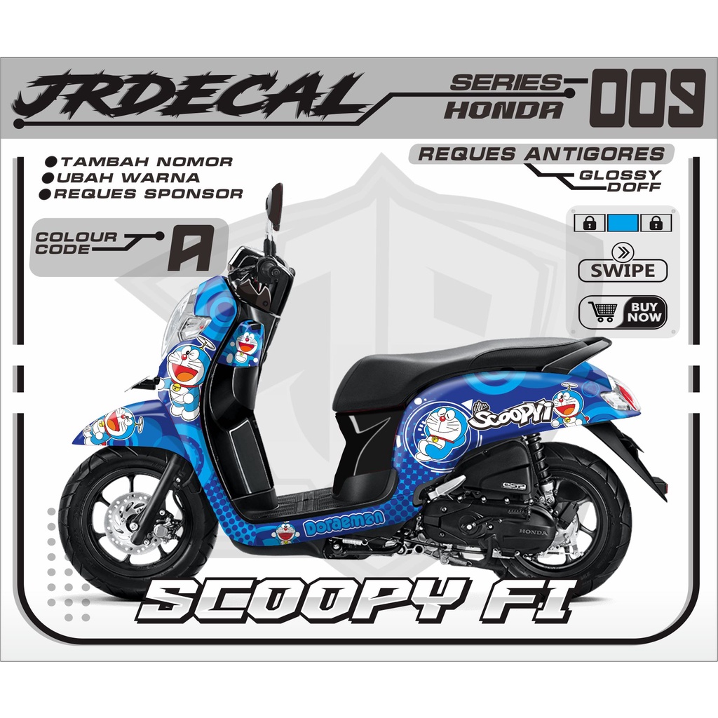 Jual DECAL STICKER SCOOPY F1 2017-2020 DORAEMON TERBARU FULLBODY ...