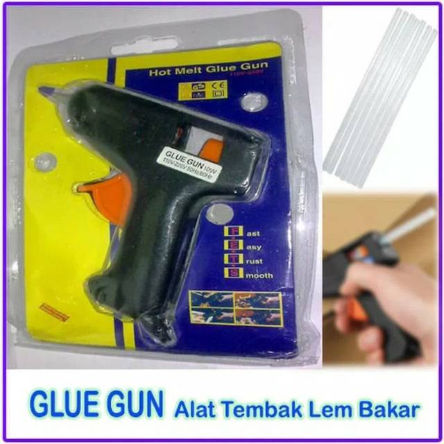 Jual Pistol Lem Tembak Kecil Glue Gun 20 watt Lem bakar 7 mm | Shopee ...