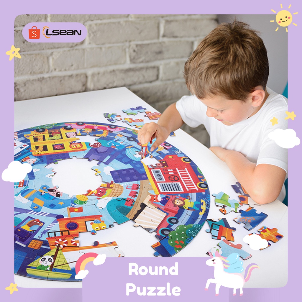 Jual PUZZLE KARTUN BULAT BESAR | PUZZLE ANAK | ROUND PUZZLE | 360 ...