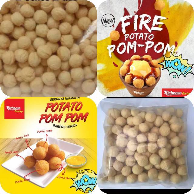 Jual Kentang pom pom POMPOM PUFF POTATO RICHEESE Indonesia|Shopee Indonesia