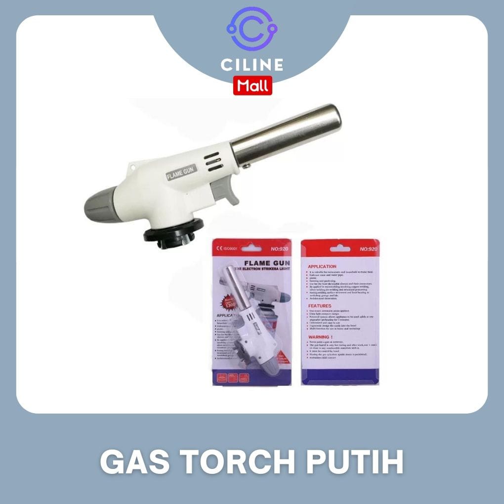 Jual BASSIC Flame Gun Gas Torch Blow Torch Kepala Las Pemantik Otomatis ...