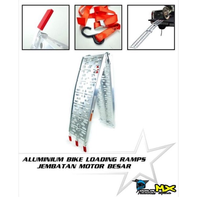 Jual Alumunium bike loading Ramps jembatan motor besar lipat 3 | Shopee ...