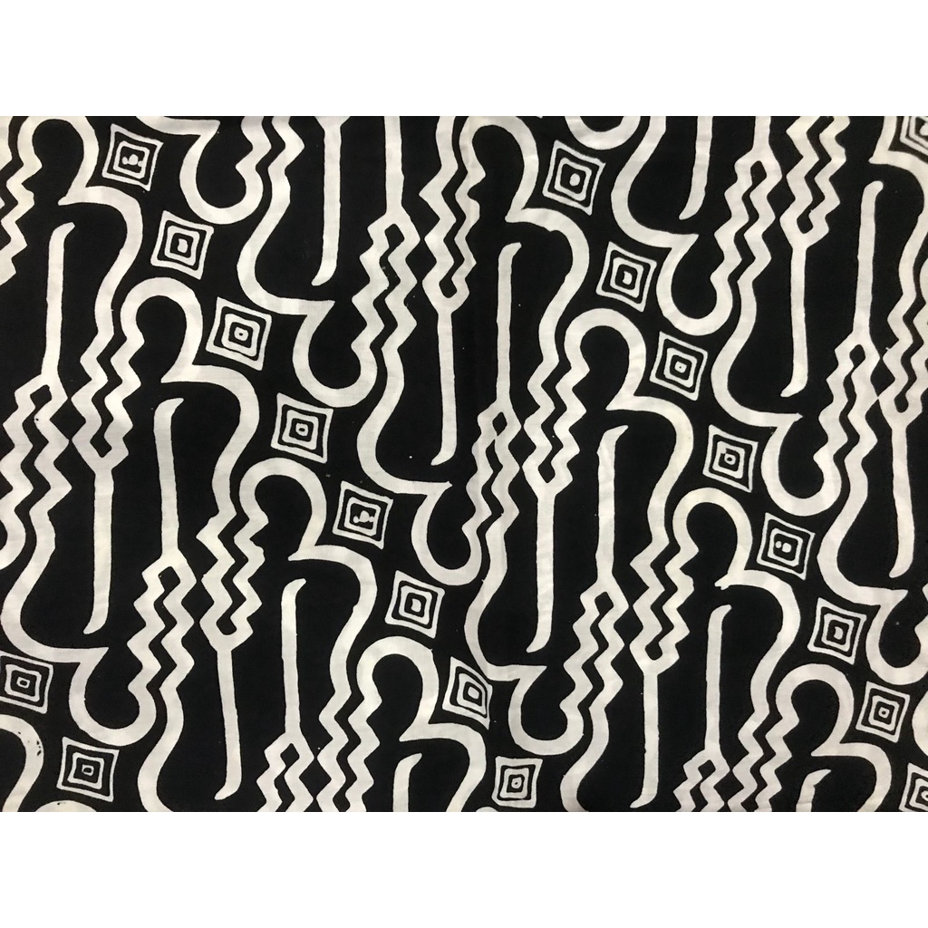 Jual Batik Klasik Khas Jogja Motif Parang Curigo Hitam Putih Cap ...