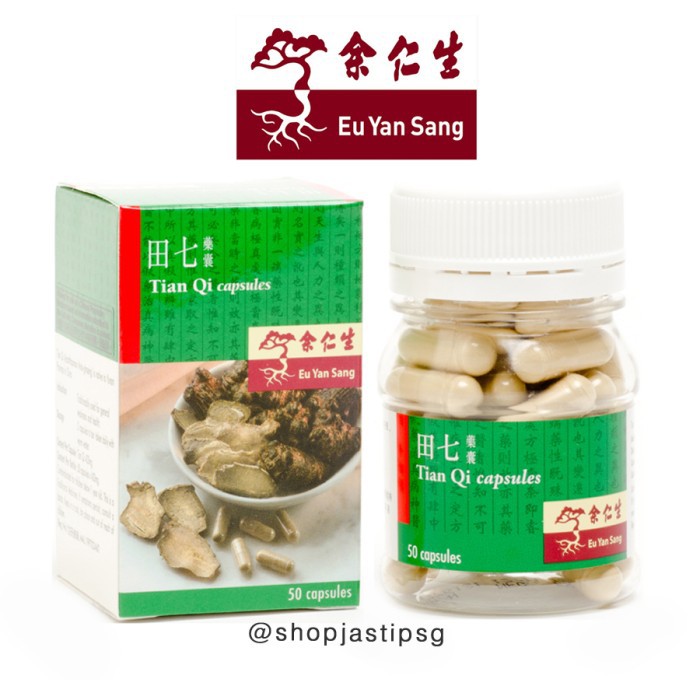 Jual oby-10 Eu Yan Sang Singapore Tian Qi 50 Capsules Notoginseng darah | Shopee Indonesia