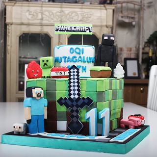 Jual Kue Ulang Tahun BDAY CAKE / Minecraft 20 x 20 cm / MHN BACA ...