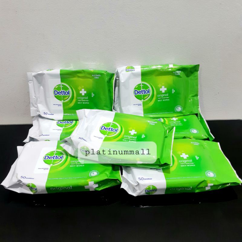 Jual Dettol tissue basah wet wipes original 50 lembar | Shopee Indonesia
