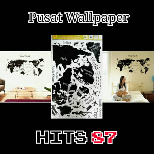 Jual World Trip JM7225 Wallpaper Sticker Dekorasi Hiasan Dinding Kamar ...