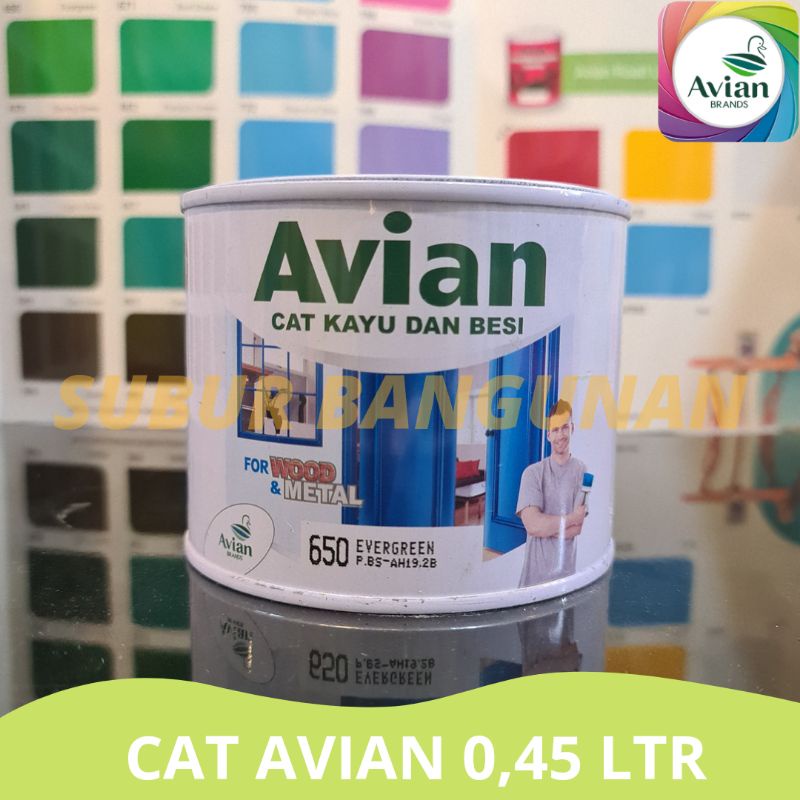 Jual Cat Kayu dan Besi Avian High Gloss Enamel 1/2 Kg ( Avian 0,45 ...