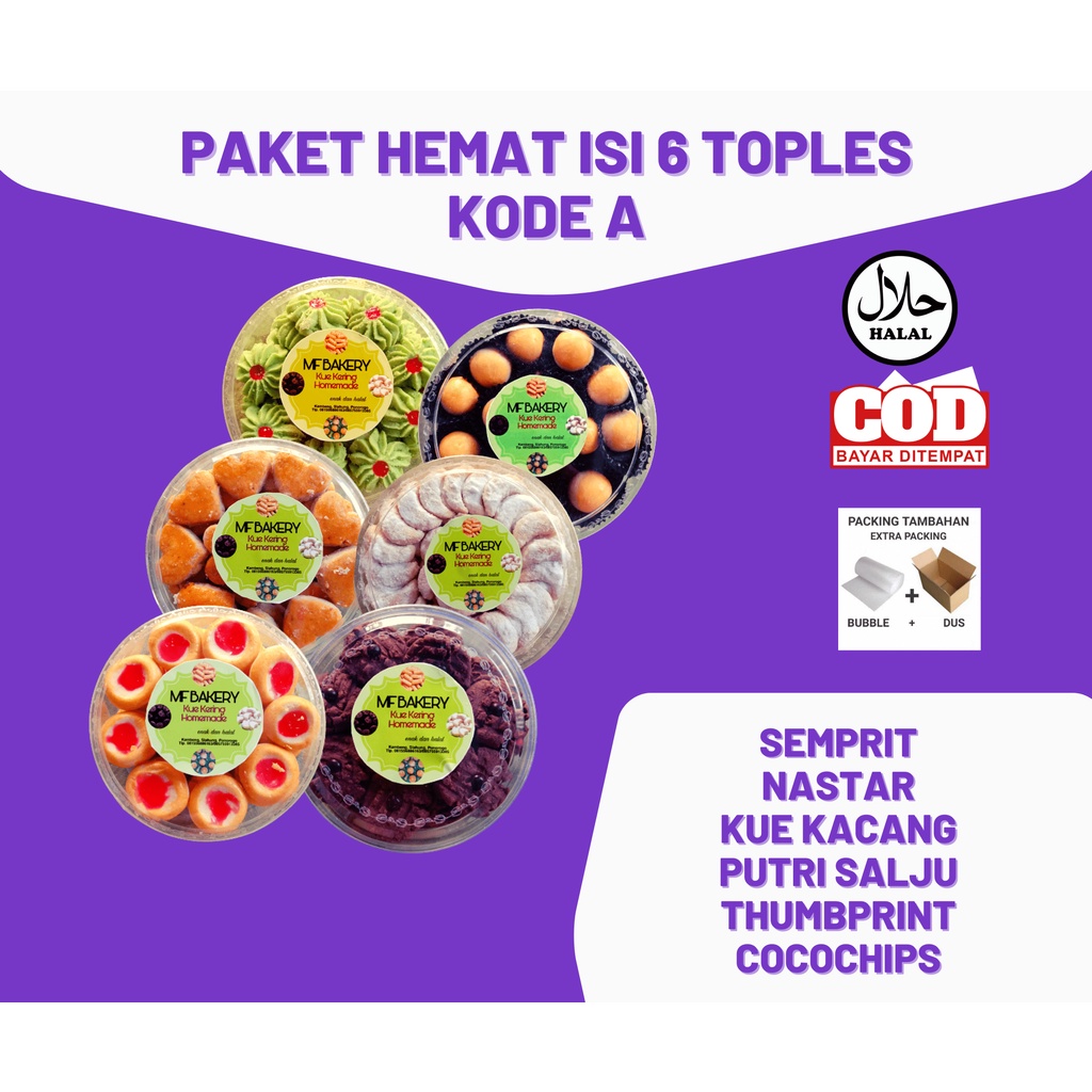 Jual Kue Kering Paket Kuker A isi 6 Toples edisi Ramadhan dan Lebaran ...