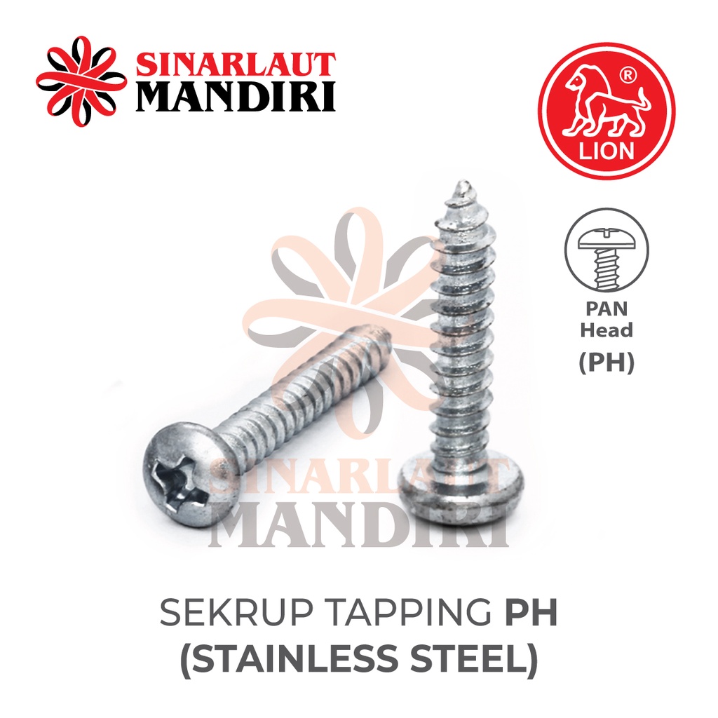 Jual Sekrup Tapping Stainless Steel / Tapping Screw SS HPL PH+ 10x2 ...