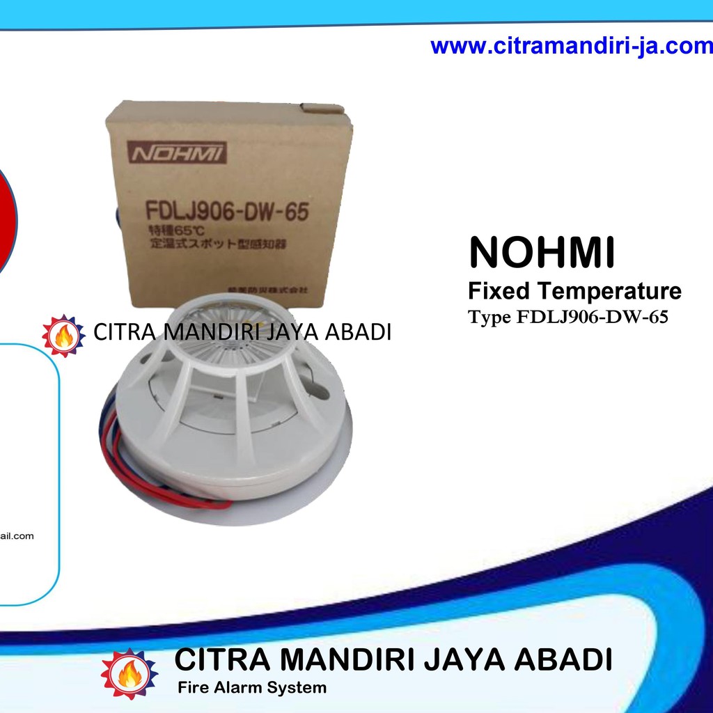 Jual FIXED TEMPERATURE HEAT DETECTOR NOHMI TYPE FDLJ906-DW-65 | Shopee ...