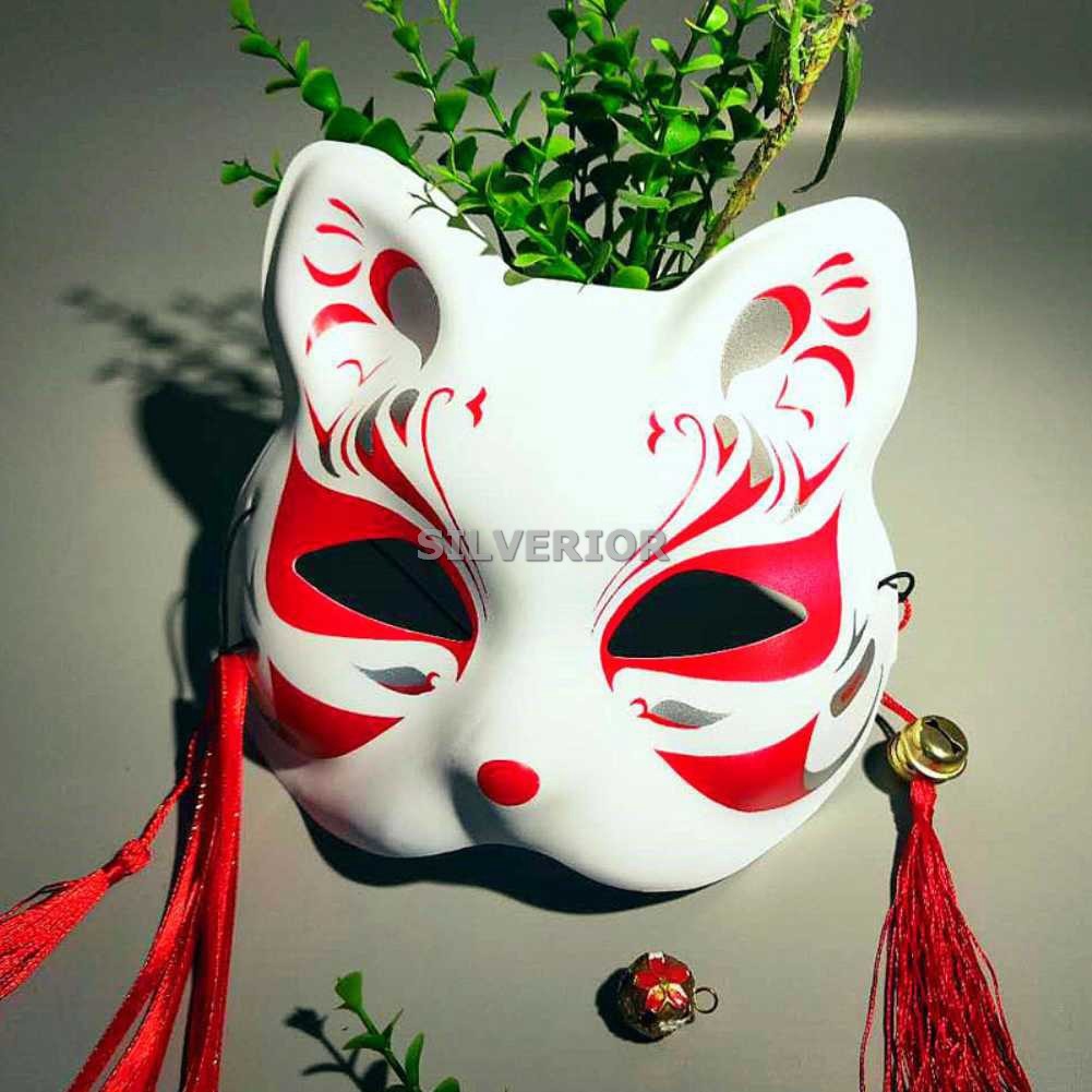 Topeng Tutup Wajah Serigala Kucing Rubah Krincingan Jepang Japan Mask ...