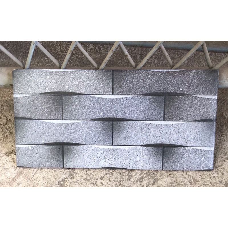 Jual Keramik Dinding Batu Alam Timbul 3D 20x40 NITUR GREY Mulia ...