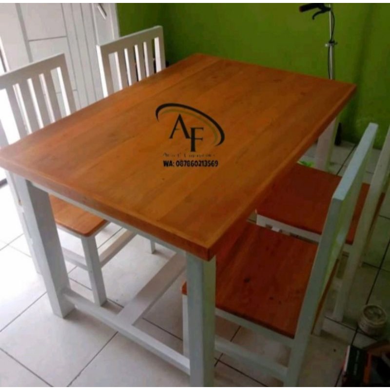 Jual meja makan Keluarga meja cafe resto warung satu set | Shopee Indonesia