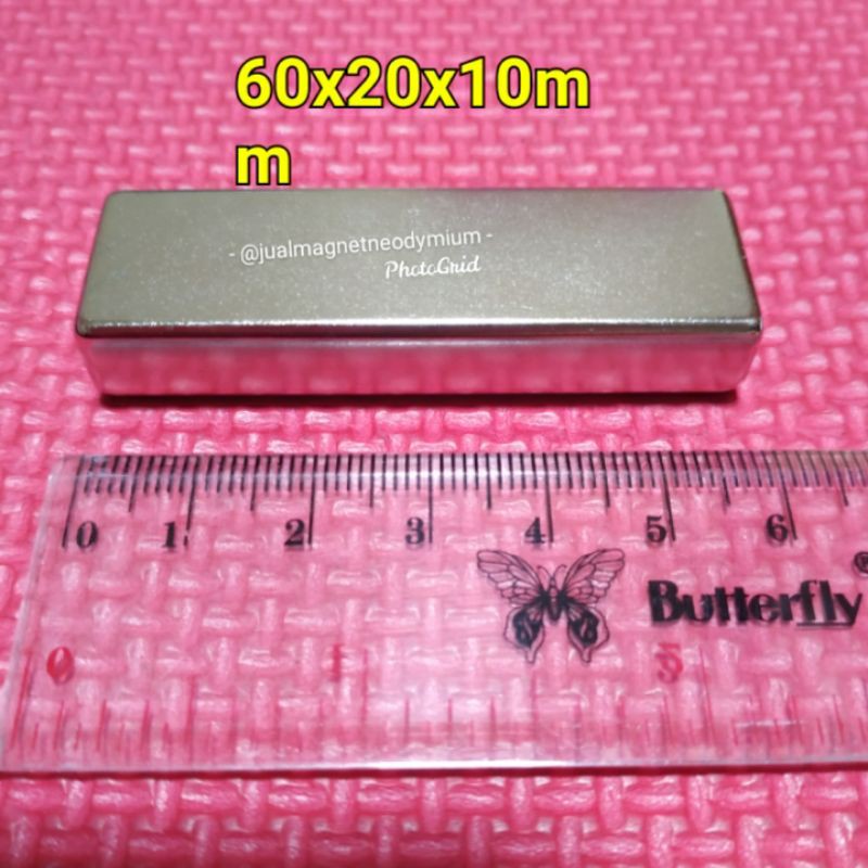 Jual magnet neodymium kotak batangan 60x20x10mm | Shopee Indonesia