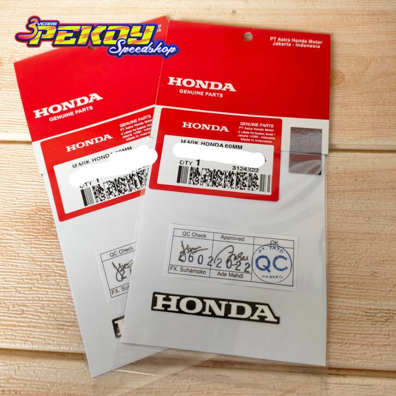 Jual Sticker Stiker Logo Tulisan Mark Honda Hitam 60MM Original ...
