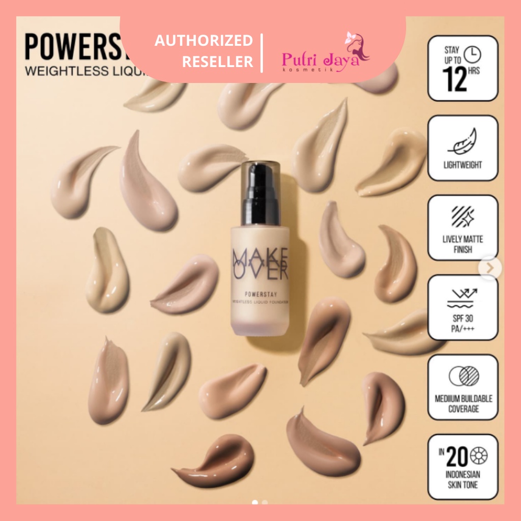 Jual MAKEOVER Powerstay Weightless Liquid Foundation | Shopee Indonesia