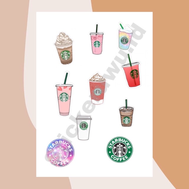 Jual STICKER STARBUCKS / STARBUCKS STIKER + LAMINASI GLOSSY Indonesia ...