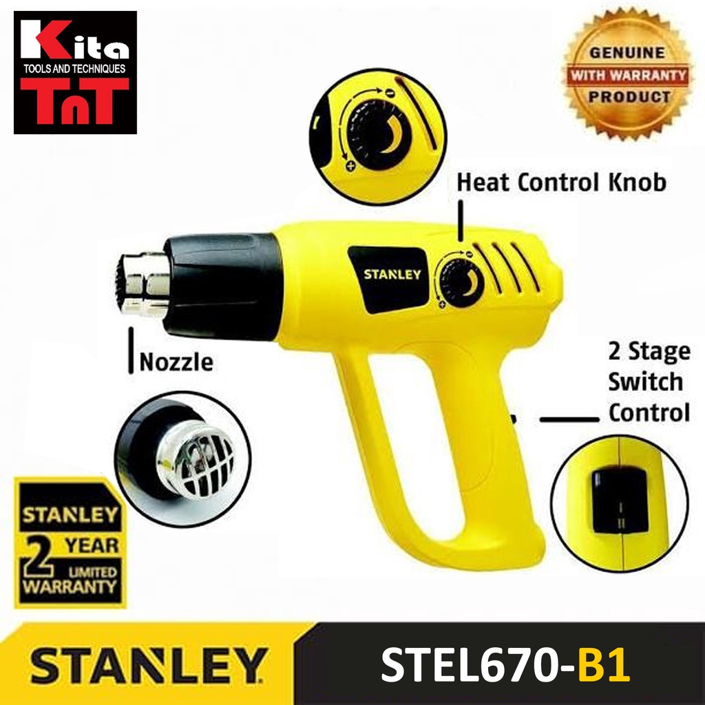 Jual STANLEY - Heat Gun / Hot Gun 2000W - STEL670-B1 | Shopee Indonesia