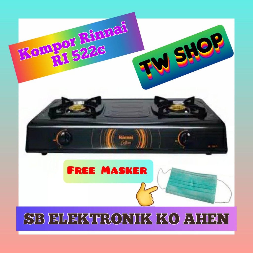 Jual KOMPOR GAS RINNAI RI-522C / RI 522 C / RI522C [2 TUNGKU] (GARANSI ...