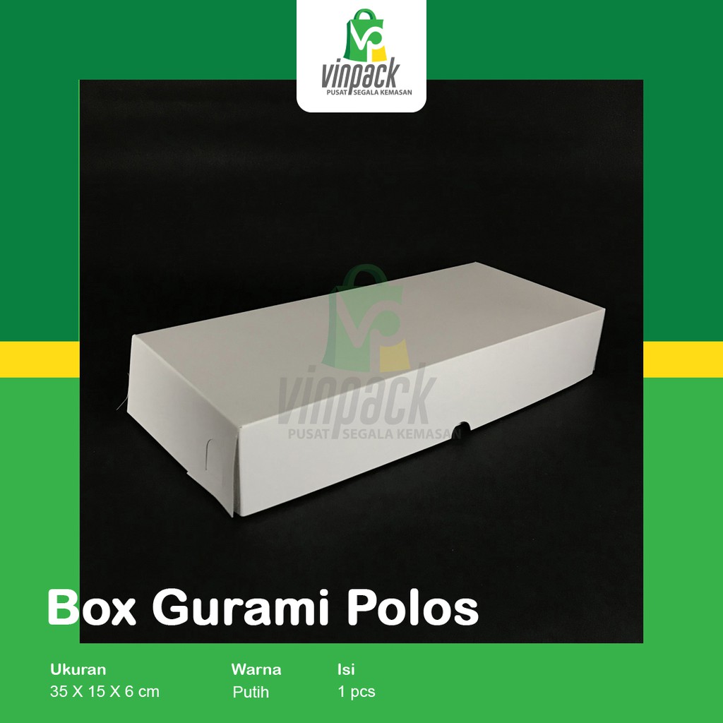 Jual Box/ Dus putih/ Dus Ikan Gurami Putih Polos/ Box Panjang Besar ...