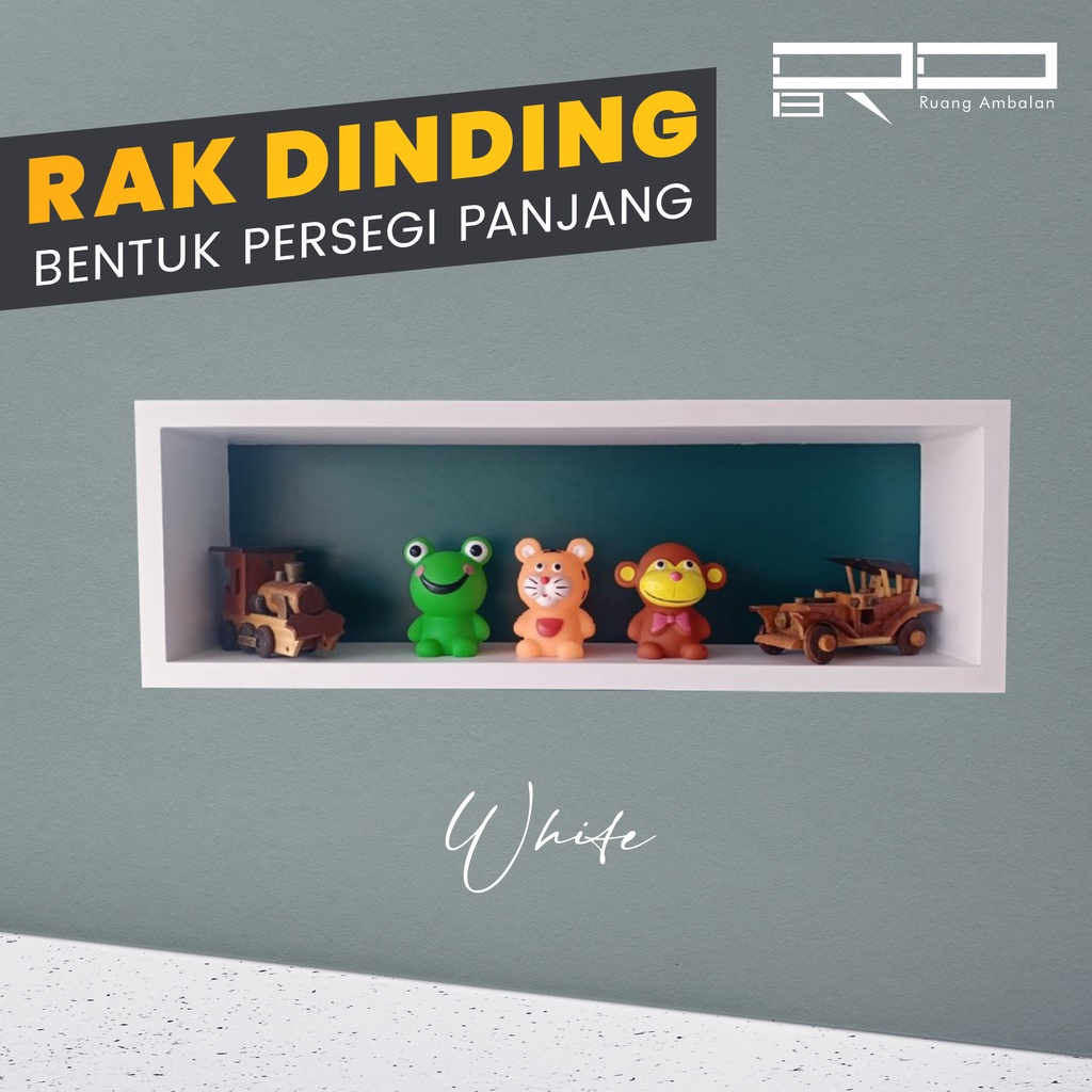 Jual Rak Dinding Ambalan Persegi Panjang Minimalis Hiasan Rumah Tempe ...