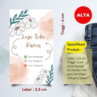 Jual Hang Tag Baju | Label Baju | Label Produk | Label Merk | Hampers ...