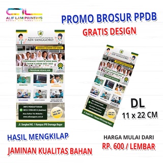 Jual CETAK BROSUR PPDB | GRATIS DESIGN | ARTPAPER 150 GSM | Shopee ...