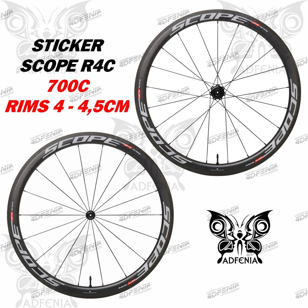 Jual Stiker Decal Rims Scope R4c Road Bike Fixed Gear 700c | Shopee ...