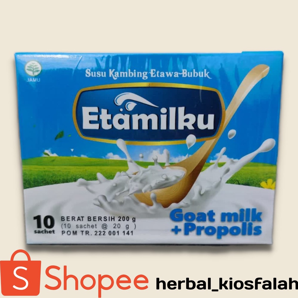 Jual Susu Kambing Etawa Bubuk plus Propolis Etamilku Isi 10 Sachet ...