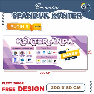 Jual Spanduk Banner Konter / Banner Konter / Aksesoris Konter / FREE DESIGN / Aksesoris Konter ...