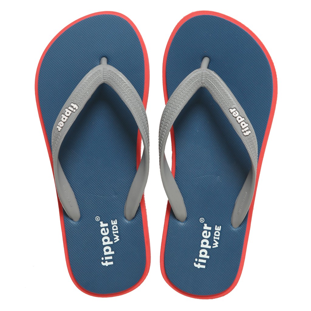 Sendal Jepit / Sandal Pria Fipper Wide Blue Snorkel Grey | Shopee Indonesia