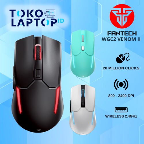 Jual Fantech WGC2 Venom II Mint Edition Gaming Wireless Mouse Indonesia ...