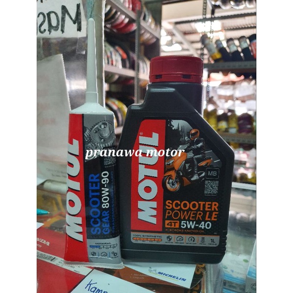 Jual Oli Motul Matic Power 100% Synthetic 5W40 1Liter dan Gear Motul ...
