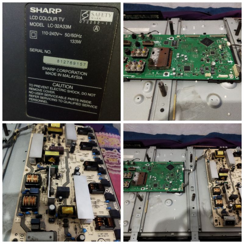 Jual SPAREPART TV LCD SHARP LC-32A33M MB PSU MAINBOARD POWERSUPPLY | Shopee Indonesia