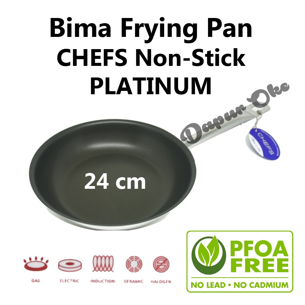 Bima Frying Pan 24 cm Chefs Non Stick Platinum / Fry Pan Anti Lengket | Shopee Indonesia